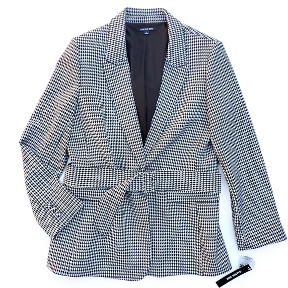 Gianni Bini | Jackets & Coats | Nwt Gianni Bini Houndstooth Belted ...